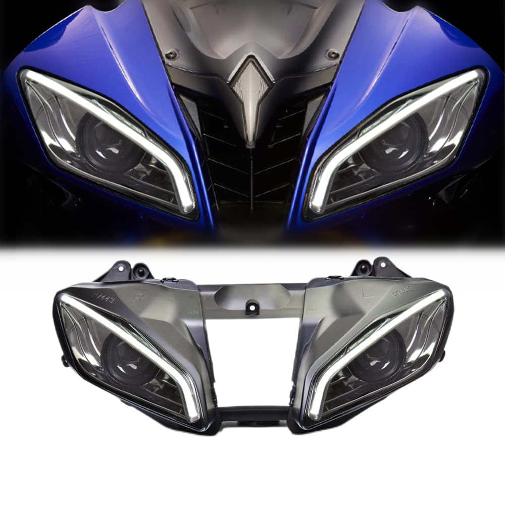 KT Headlight Assembly for YZF R6 2008-2016, Front Head Light with High ...