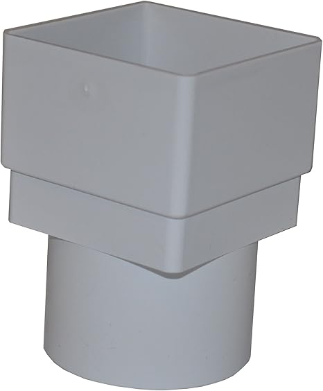 Quadratisch zu rund Fallrohr Adapter – Weiß – 2 Stück: Amazon.de: Baumarkt