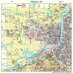 Amazon.com: Large Street & Road Map of Walker, Michigan MI - Printed ...