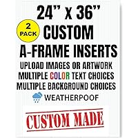Amazon.com: Custom Full A-Frame 24x36 Coroplast Signs, Sandwich Sign ...