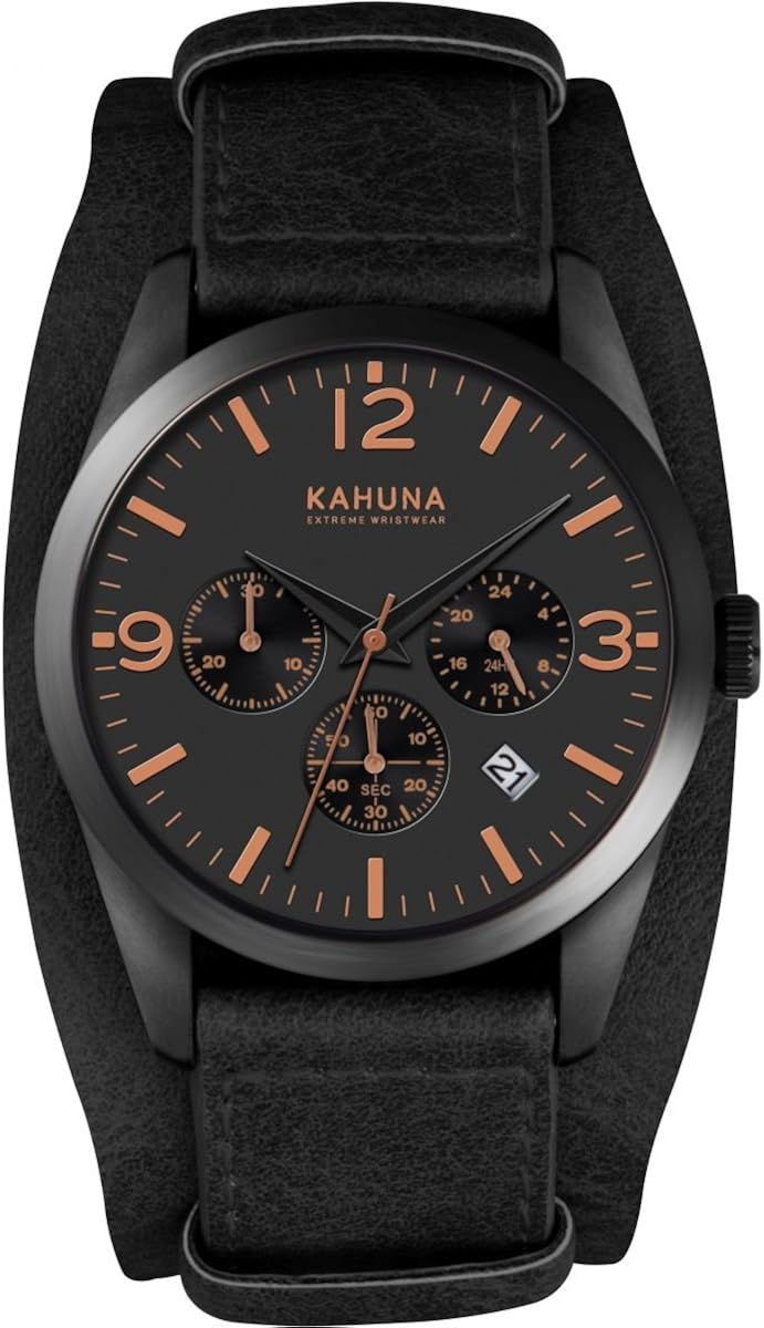 Kahuna Mens Chronograph Quartz Watch with PU Strap KCS-0014G: Amazon.co ...