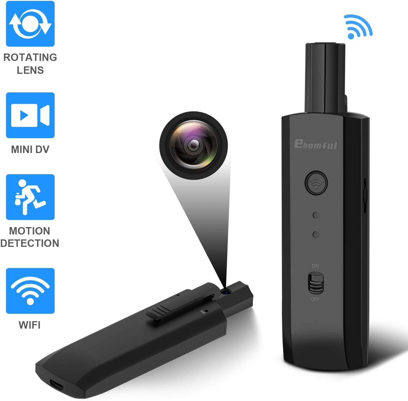 Spy Cameras Hidden WIFI Wearable Body Camera HD 1080P: Amazon.co.uk ...