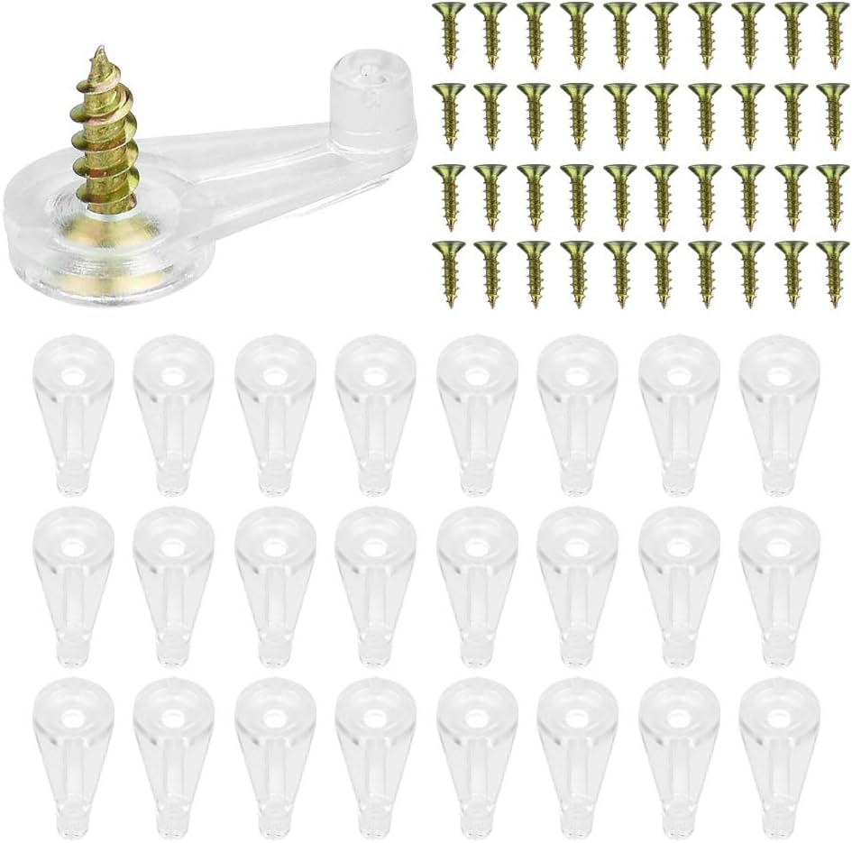 OLRWSLG 50 Pack Glass Door Retainer Clips Kit Plastic Glass Panel Clips ...