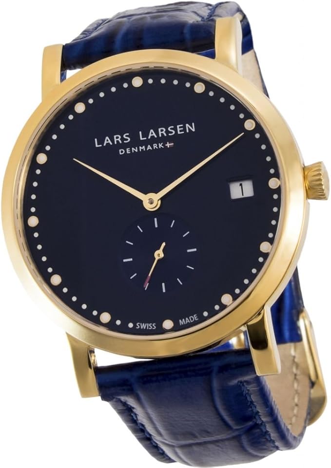 Lars Larsen Women's Quartz Watch with Blue Dial Analogue Display and ...