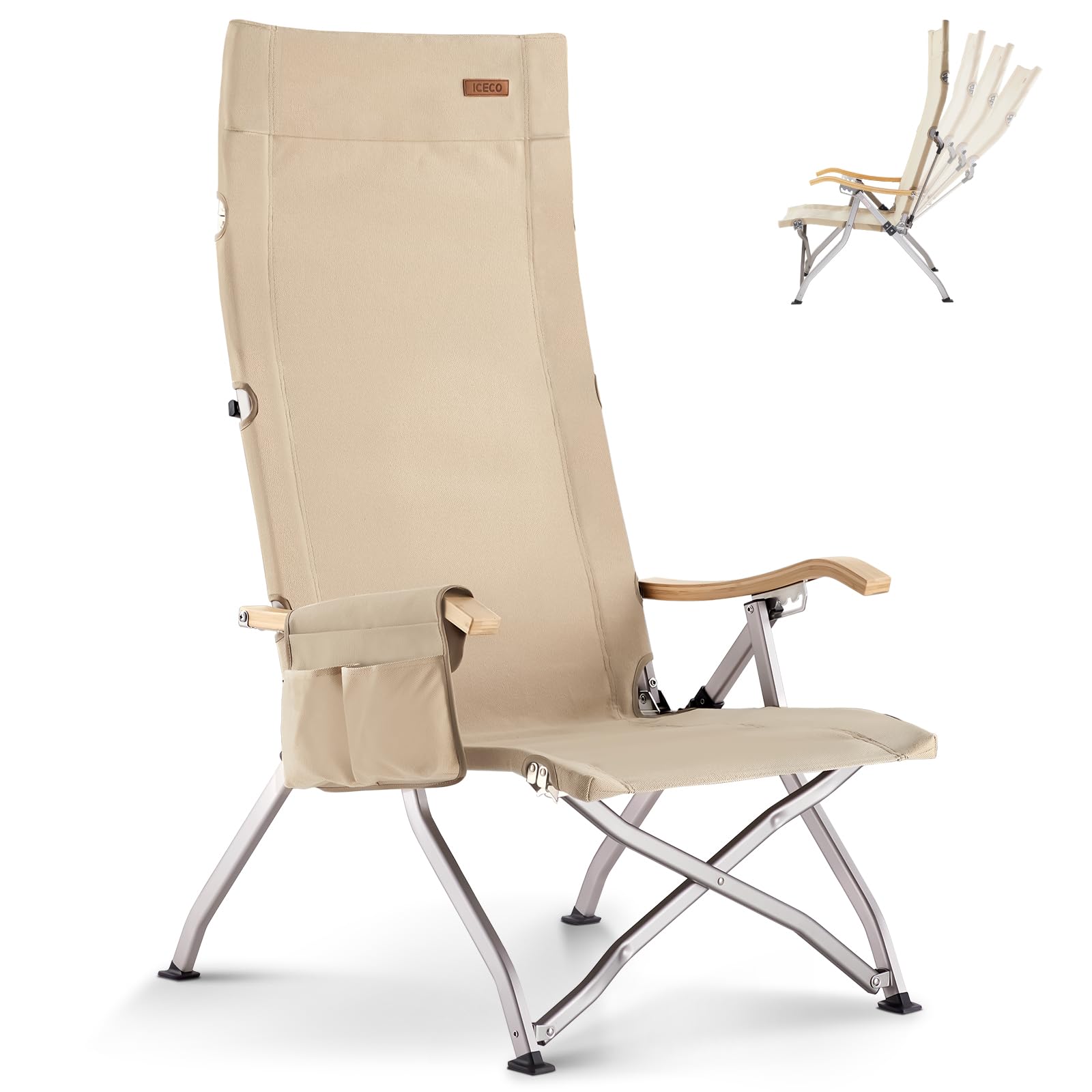 Mua Low Mode Adjustable Camping Chairs for Adults Heavy Duty, Foldable ...