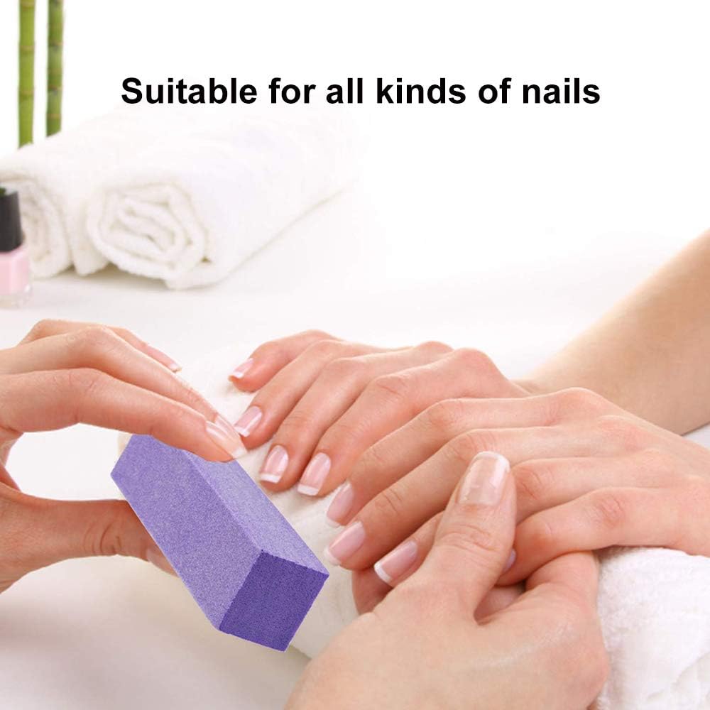 12 PCS Nail Buffer Block, Grit 3 Sides and 4 Sides Nail Sanding Block ...