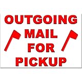 Amazon.com: AllWeather (Pack of 2) Outgoing Mail Sign Post Office Logo ...