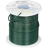 Remington Industries 24UL1007STRWHI UL1007 24 AWG Gauge Stranded Hook-Up Wire, 300V, 0.0201 ...