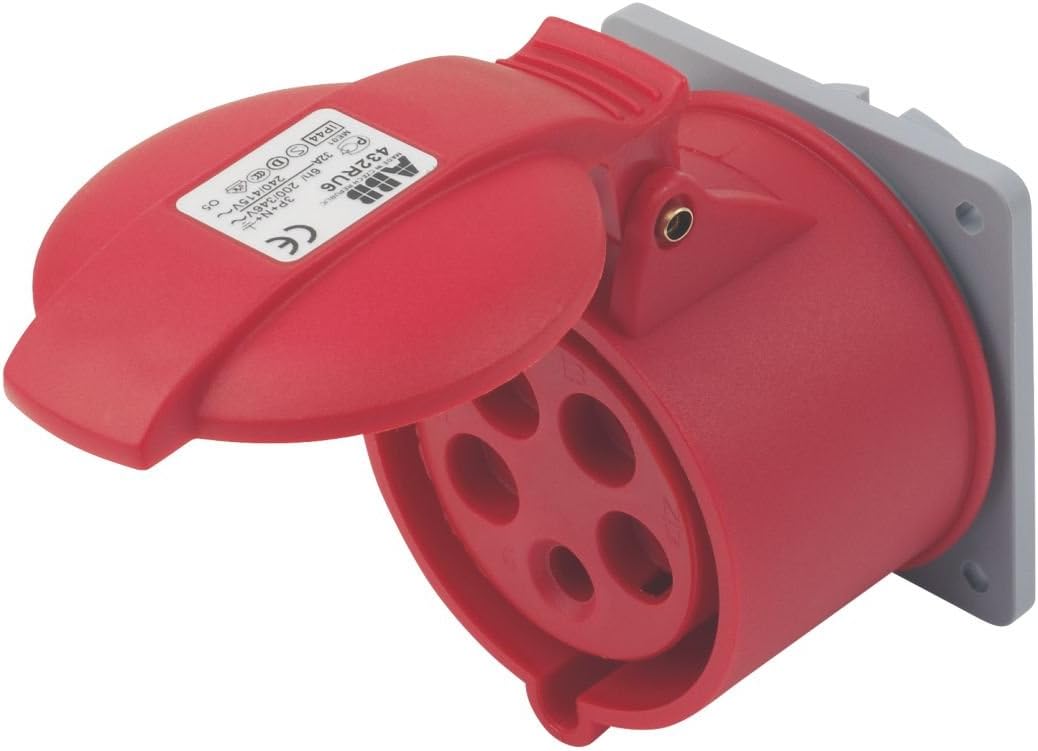 ABB Panel Socket 32A 4P+E 415V 6H IP44: Amazon.co.uk: DIY & Tools