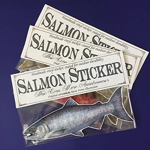Amazon.com: Vinyl salmon sticker, choose chinook (king), coho, sockeye ...
