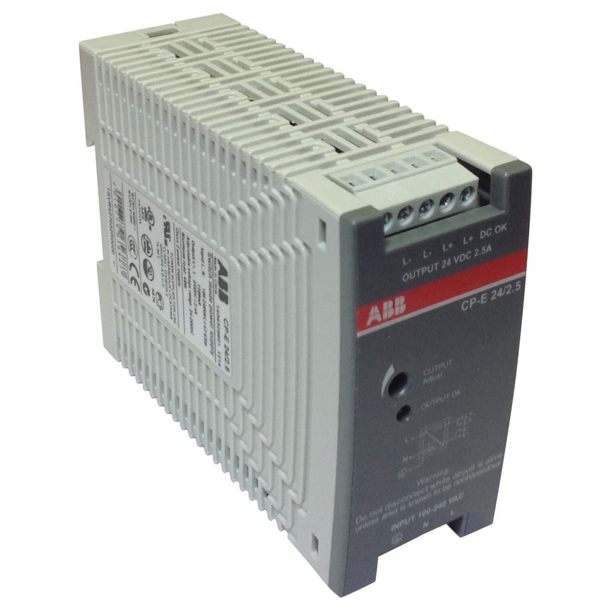 Computer Components ABB CP-E 24/2.5 Power Supply in:100-240VAC Out 24VDC/2.5A 1SVR427032R0000 CP ...
