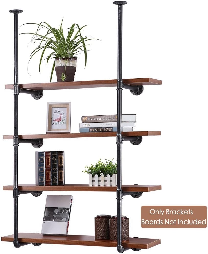 Topower Industrial Floating Shelf,Water Pipe Shelf,DIY Rustic Ceiling ...