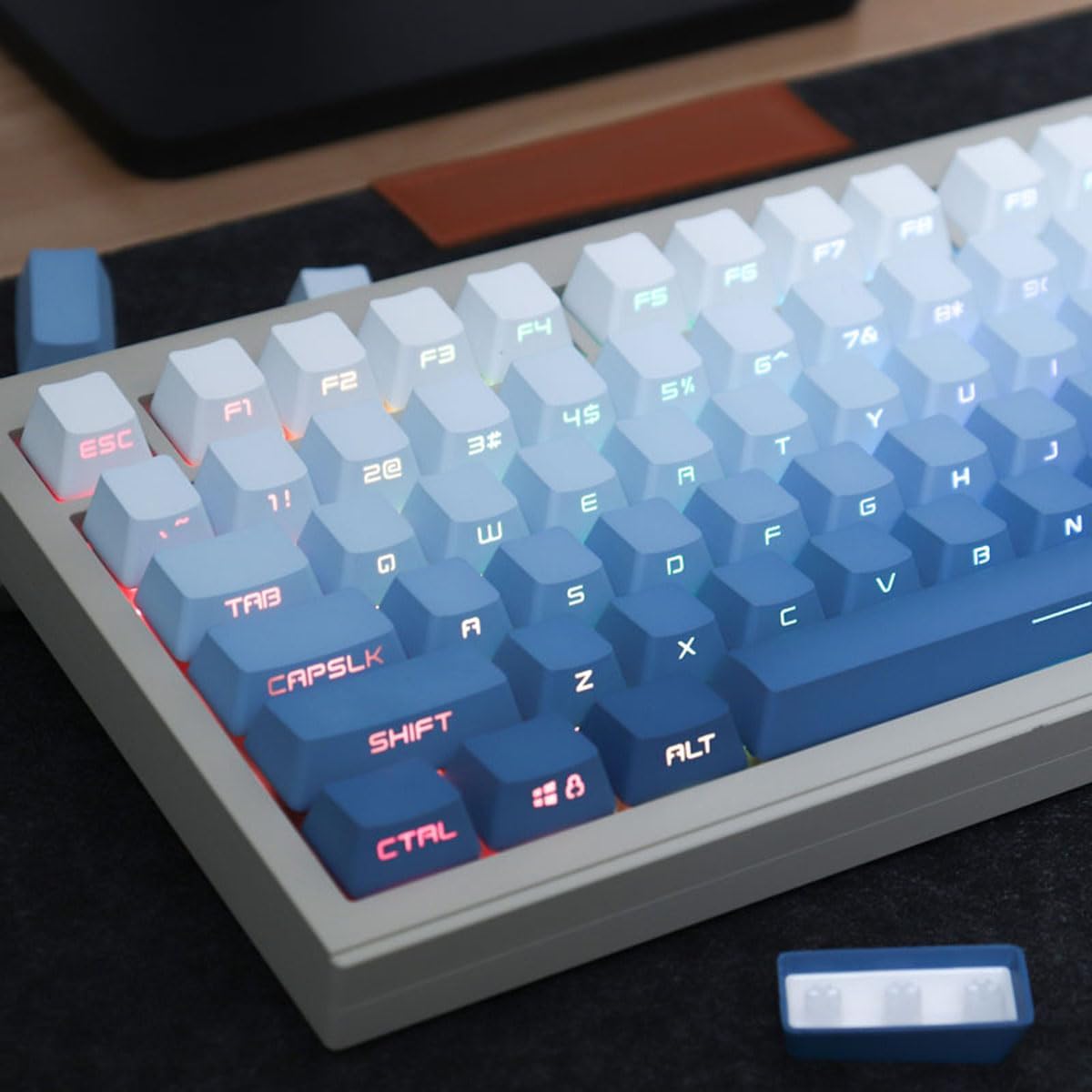 Mua PBT Doubleshot Backlit Keycaps Gradient Blue OEM Profile Keycaps ...