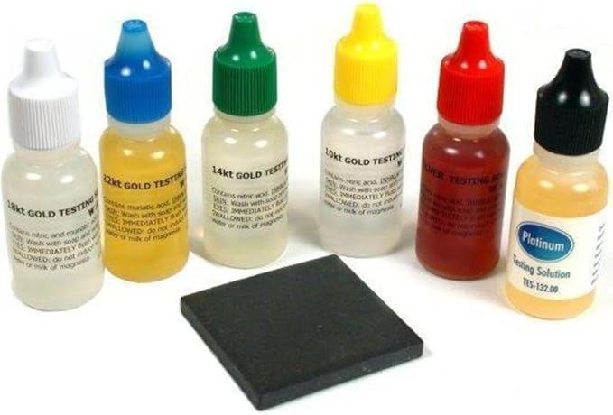 Gold Testing Kit 10K 14K 18K 22K Silver Platinum: Amazon.co.uk: Kitchen ...