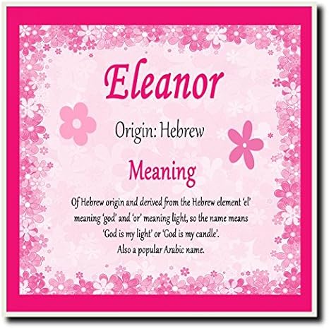 Eleanor Personalised Name Meaning Coaster: Amazon.co.uk: Office Products