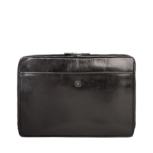 Maxwell Scott - Luxury Leather 17" Laptop Computer Sleeve Cover ...