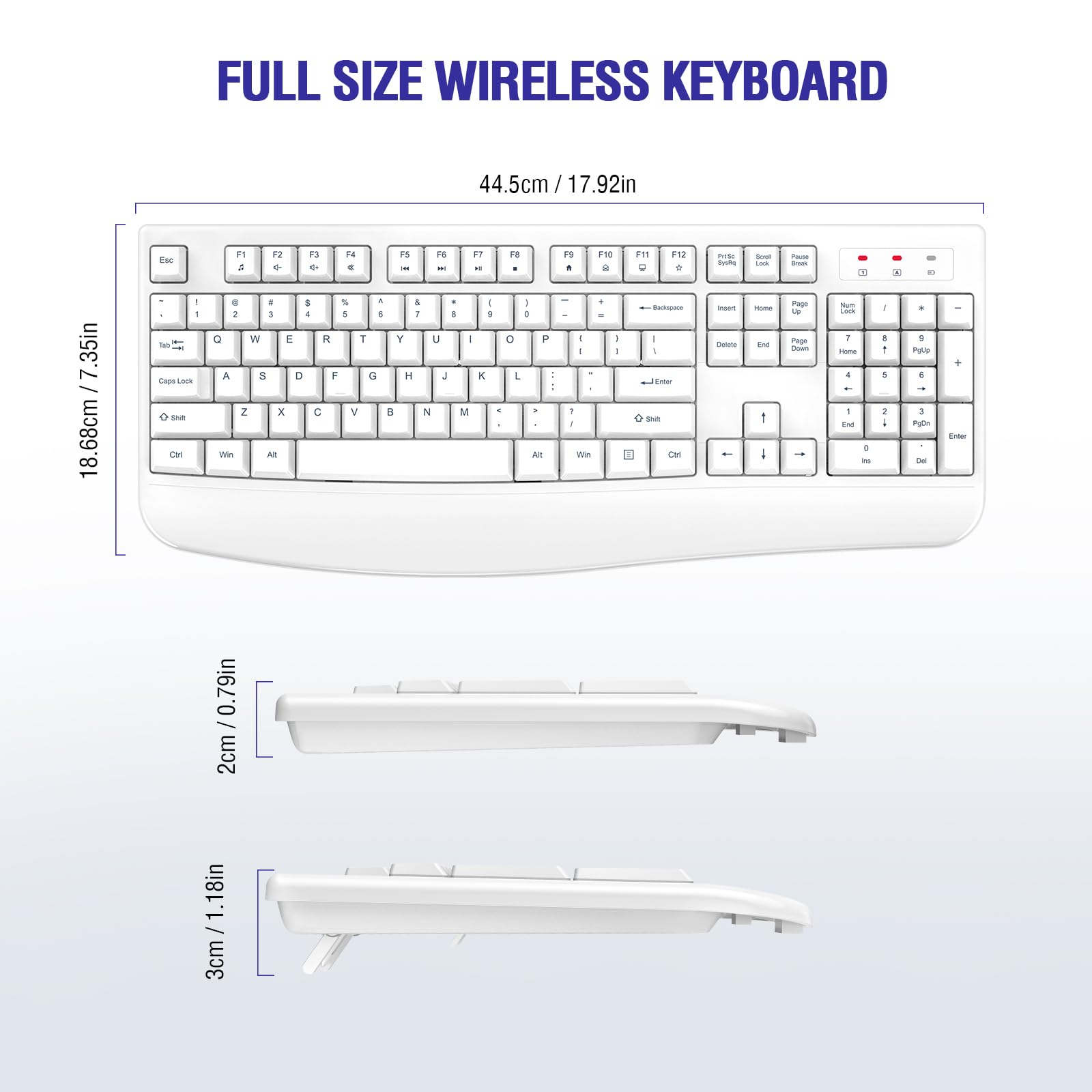 Mua Wireless Keyboard, 2.4G Full-Sized Ergonomic Wireless Computer ...