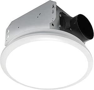 Amazon.com: Homewerks 7141-110 Bathroom Fan Integrated LED Light ...