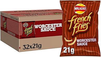 Walkers Crisps French Fries Worcester Sauce Snacks Box, 21 g, Case of ...