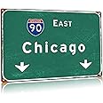 Amazon.com: Chicago Road Metal Sign Interstate 90 East Directional Sign ...