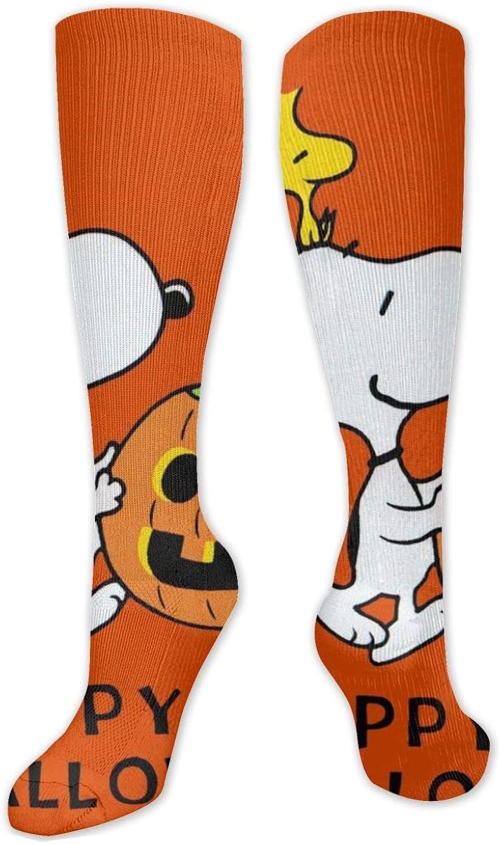 Snoopy-Happy-Halloween-Middle Tube Knee High Knee Socks Sports Socks ...