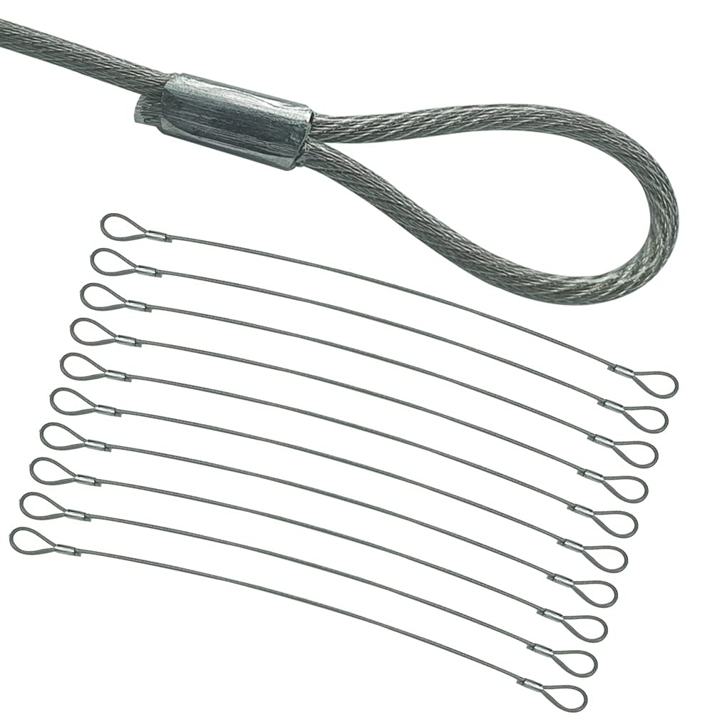 SSACK Stainless 304 Steel Looped Aircraft Cable Length Of 10inch 12inch ...