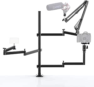 Amazon.com : Live Broadcast Boom Arm, ULANZI Flexible Desk Mount Camera ...