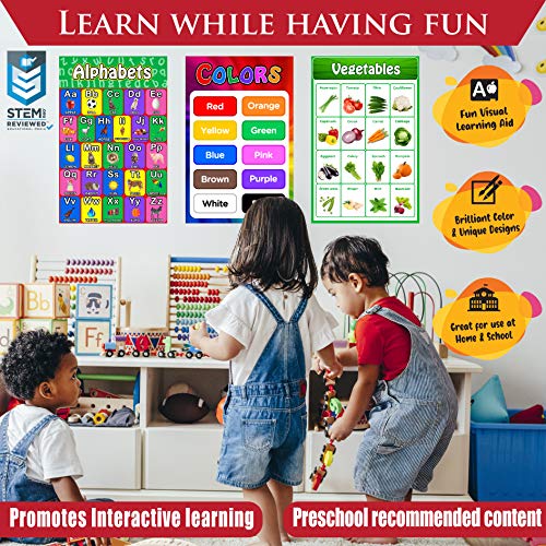 Educational Posters for Kids and Toddlers STEM APPROVED, Pack of 13 ...