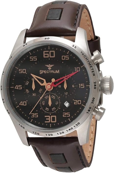 Spectrum Men's Black Dial Leather Casual Watch - S23032M: Buy Online at ...
