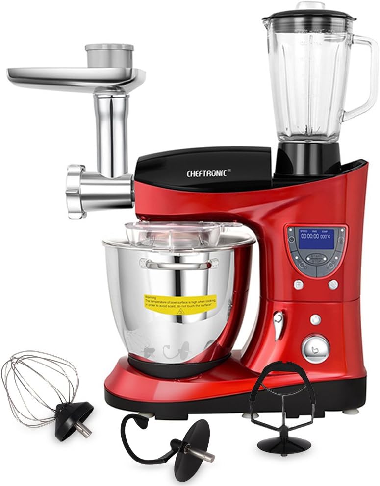 Amazon.com: CHEFTRONIC tilt-head Multifunctional Stand Mixer 1000W ...