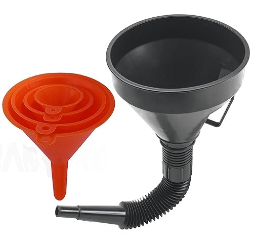 Amazon.com: Multi-Function Oil Funnel, Automotive Fuel Funnel Set, Oil ...