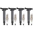 Amazon.com: ECCPP UF507 4 ignition coils with 4 iridium Spark Plugs for Toyota for Lexus for ...