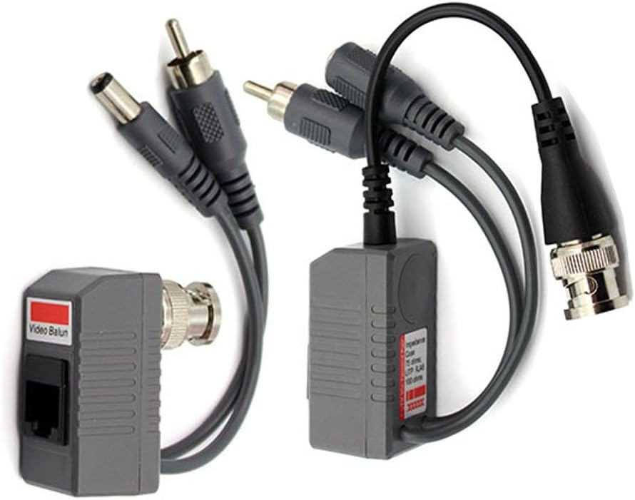 Amazon.com : Video Balun Network Transceiver with Video Audio Power ...