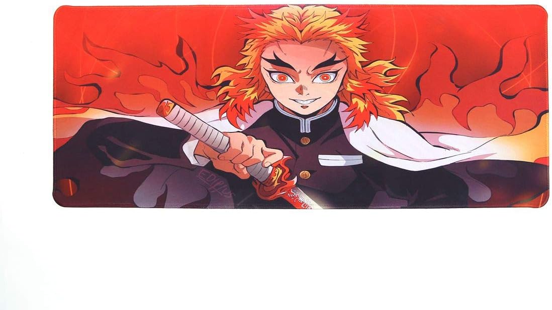 Large Demon Slayer gaming mouse pad, Rengoku Kyoujurou – BigaMart