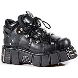 NewRock New Rock 106 S1 Unisex Metallic Black Classic Leather Biker ...