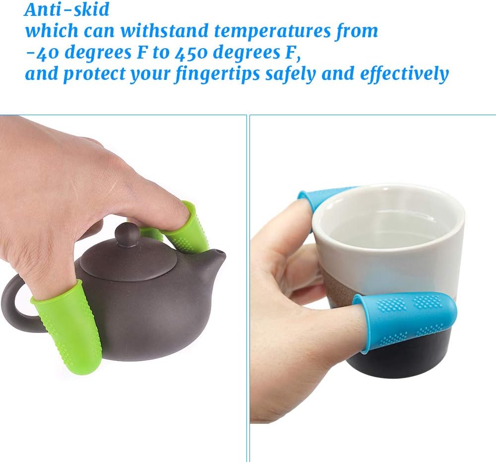 10PCS Silicone Finger Protectors Hot Glue Gun Finger Guards for Sewing ...