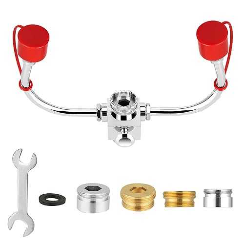 Faucet Mounted Eyewash Station Emergency Eye Flush Shower with 360 ...