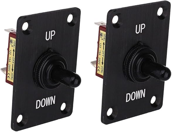 2pcs 3 Way On/Off/On Momentary Toggle Switch Waterproof Tilt Trim ...
