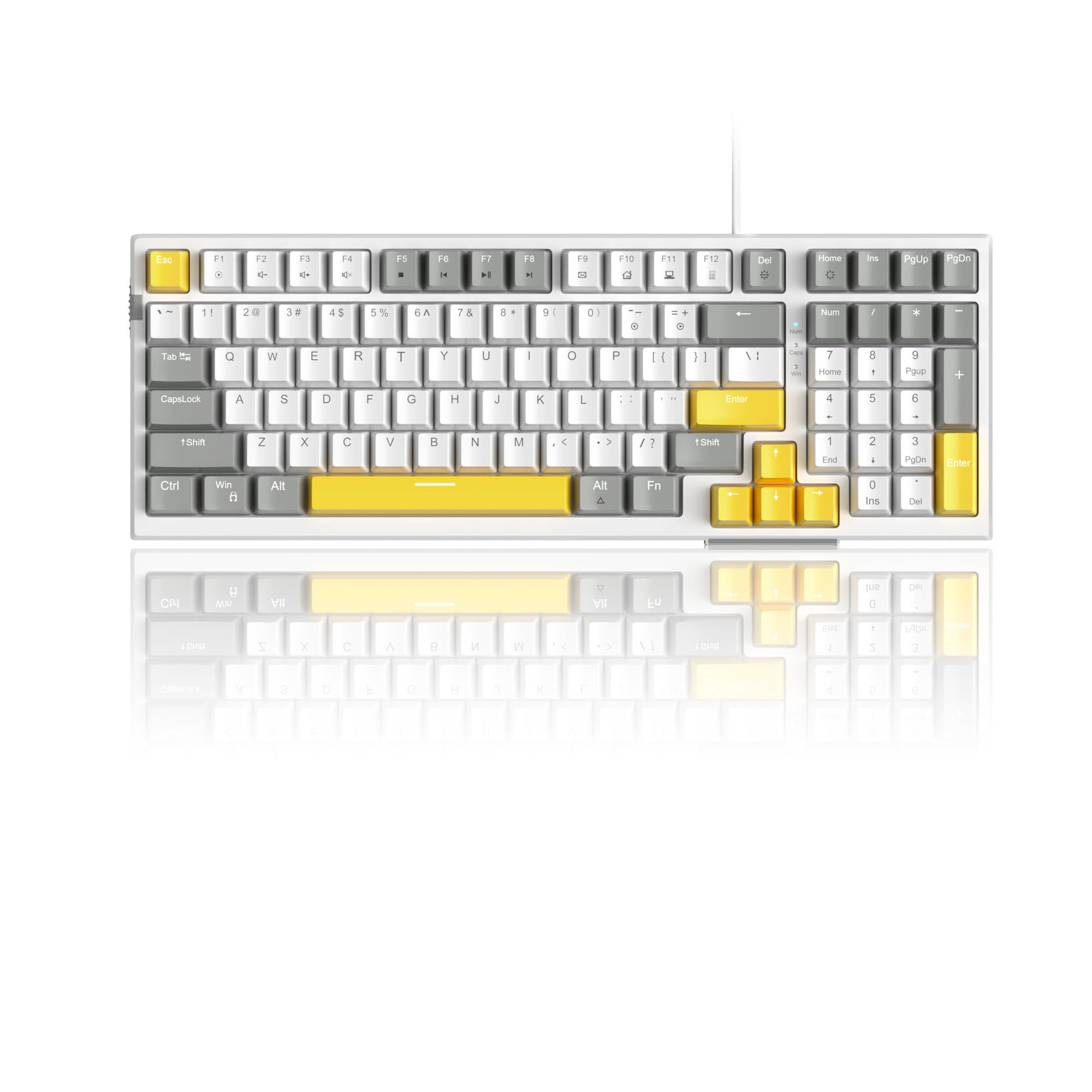 Compact 80% Mechanical Gaming Keyboard,Hot-Swappable Keyboard with 98 ...