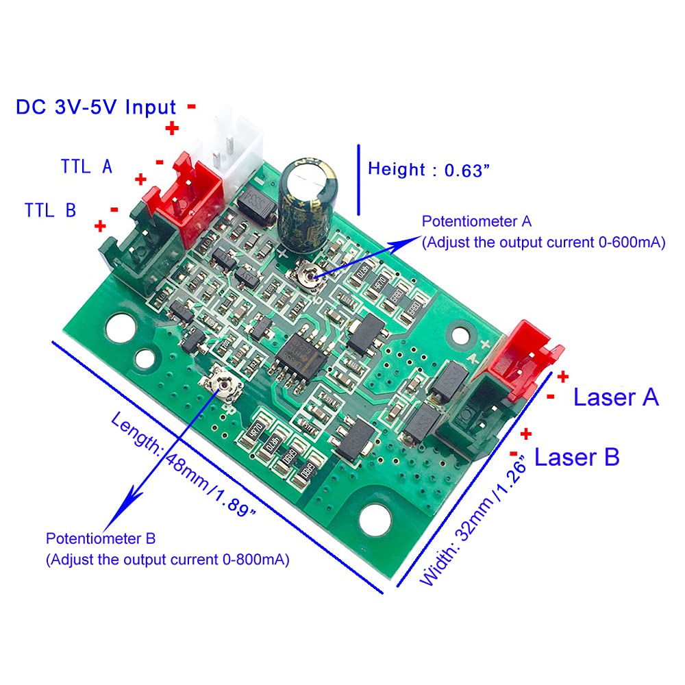 Mua DC 3V-5V Laser Diode LD Driver Board for 660nm 532nm 808nm Laser ...
