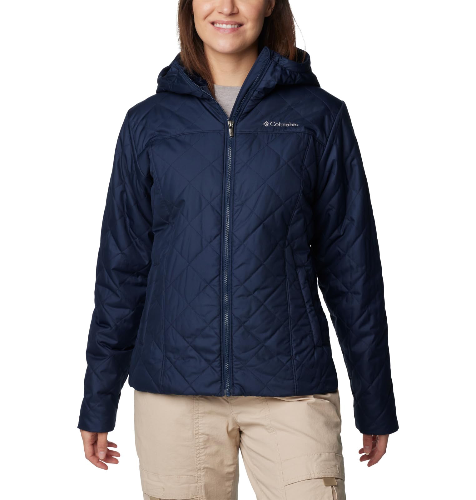 Columbia Women's Copper Crest II Hooded Jacket, Collegiate Navy, X ...