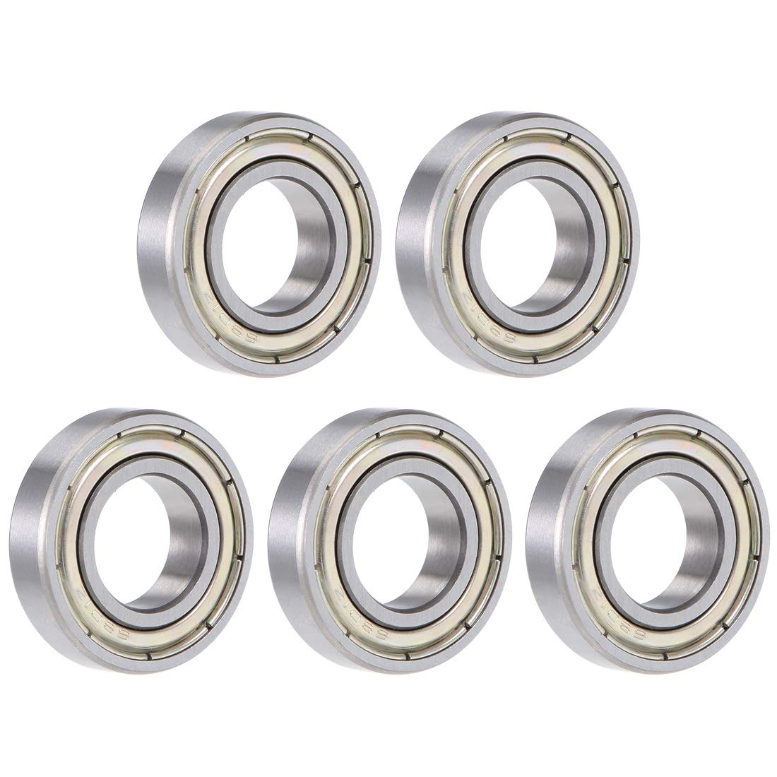 sourcing map 6901ZZ Deep Groove Ball Bearing 12x24x6mm Double Shielded ...