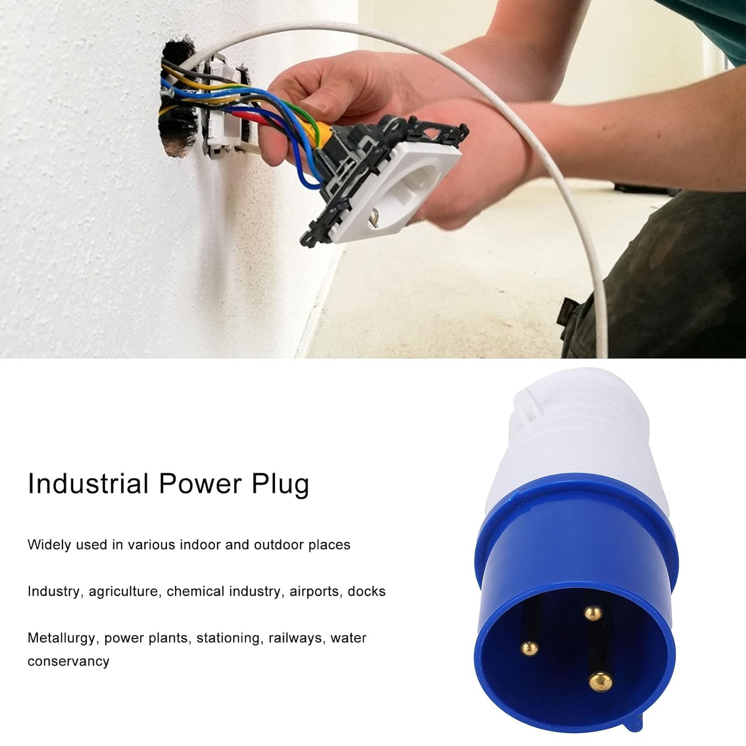 13 Amp Plug Uk 2Pcs 32 Ap Plug, Industrial Plug Connector Set 1Phase 3 ...