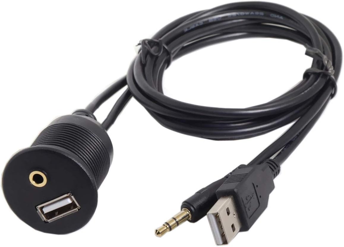 Amazon.com: Combo USB 2.0 & 3.5mm AUX Male to Female Extension Cable ...