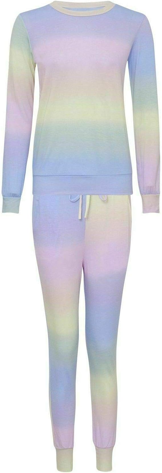 TrendyFashion Ladies Womens Lounge Wear Rainbow Tracksuits Active ...