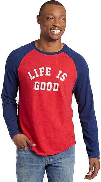 Amazon.com: Life is Good Men's Vintage Baseball tee lig Sport Athletic ...