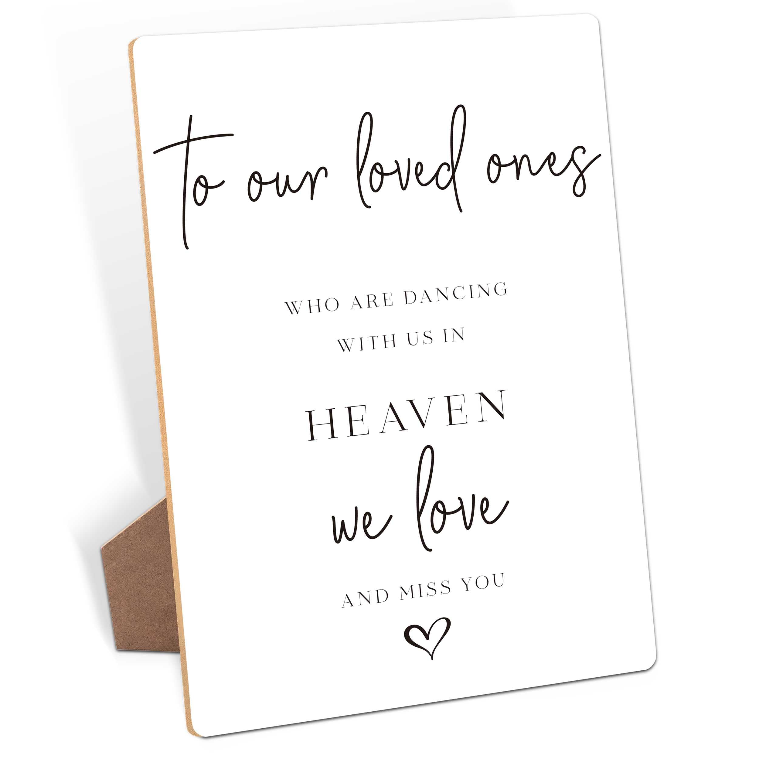 Toctose Memorial Sign, 8x11 Inch Wedding Signs for Ceremony and ...