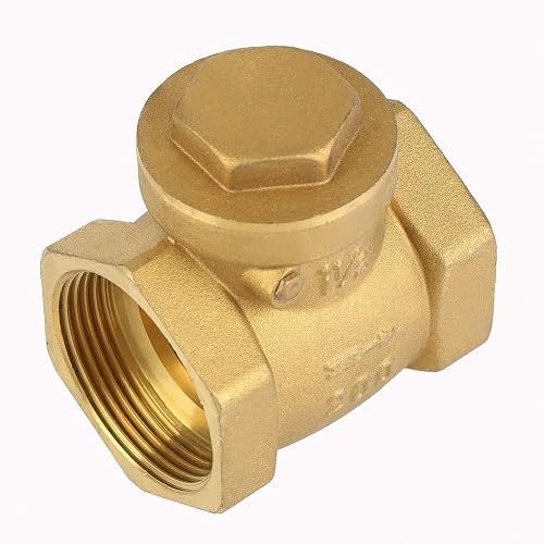 Brass Swing Check Valve DN32 1-1/4" Female Thread, Non-Return One Way ...
