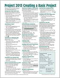 Microsoft Project 2013 Quick Reference Guide: Creating a Basic Project ...