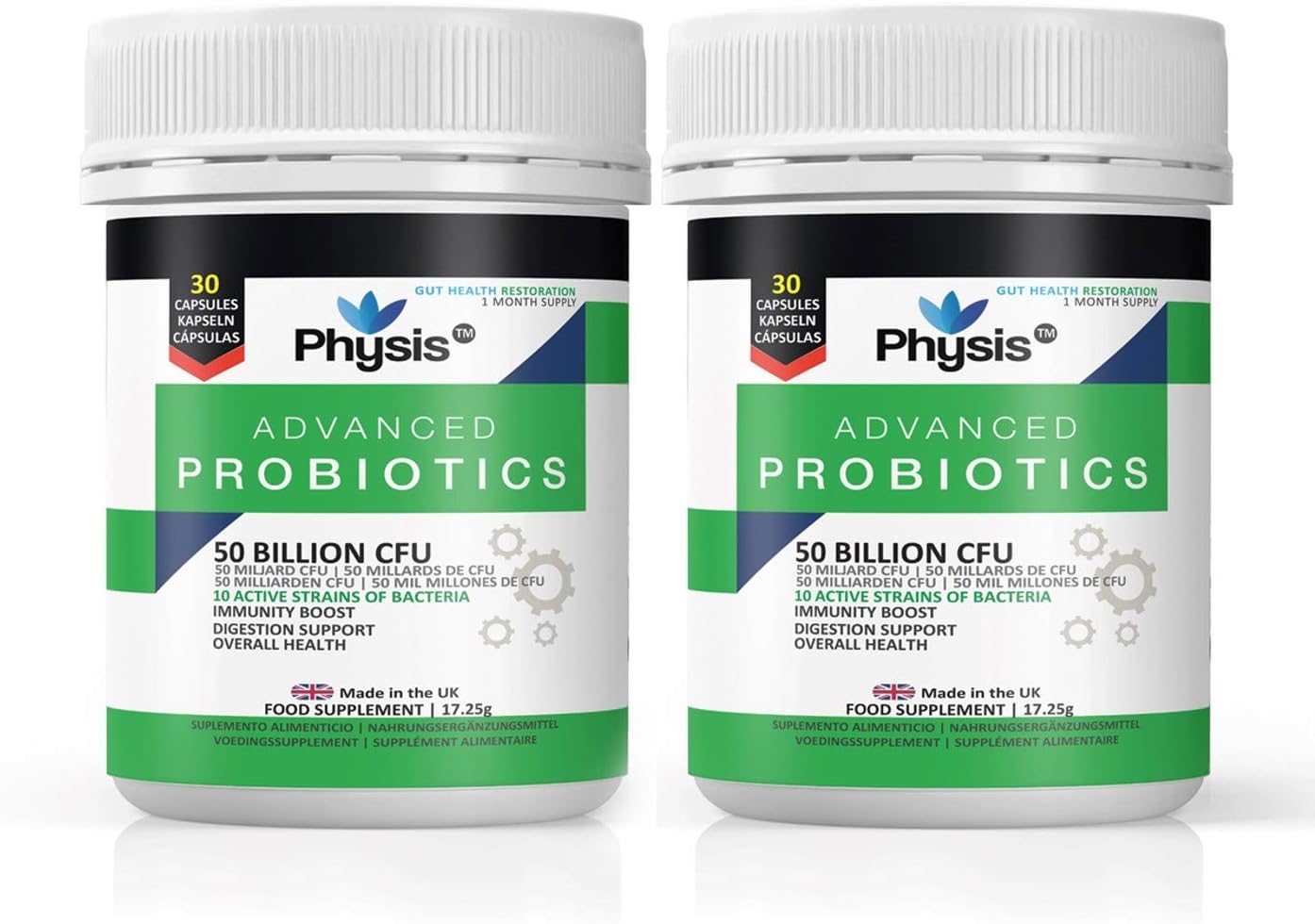 Physis Advanced Probiotics Couple's Pack (2 Bottles of 30 Capsules Each ...
